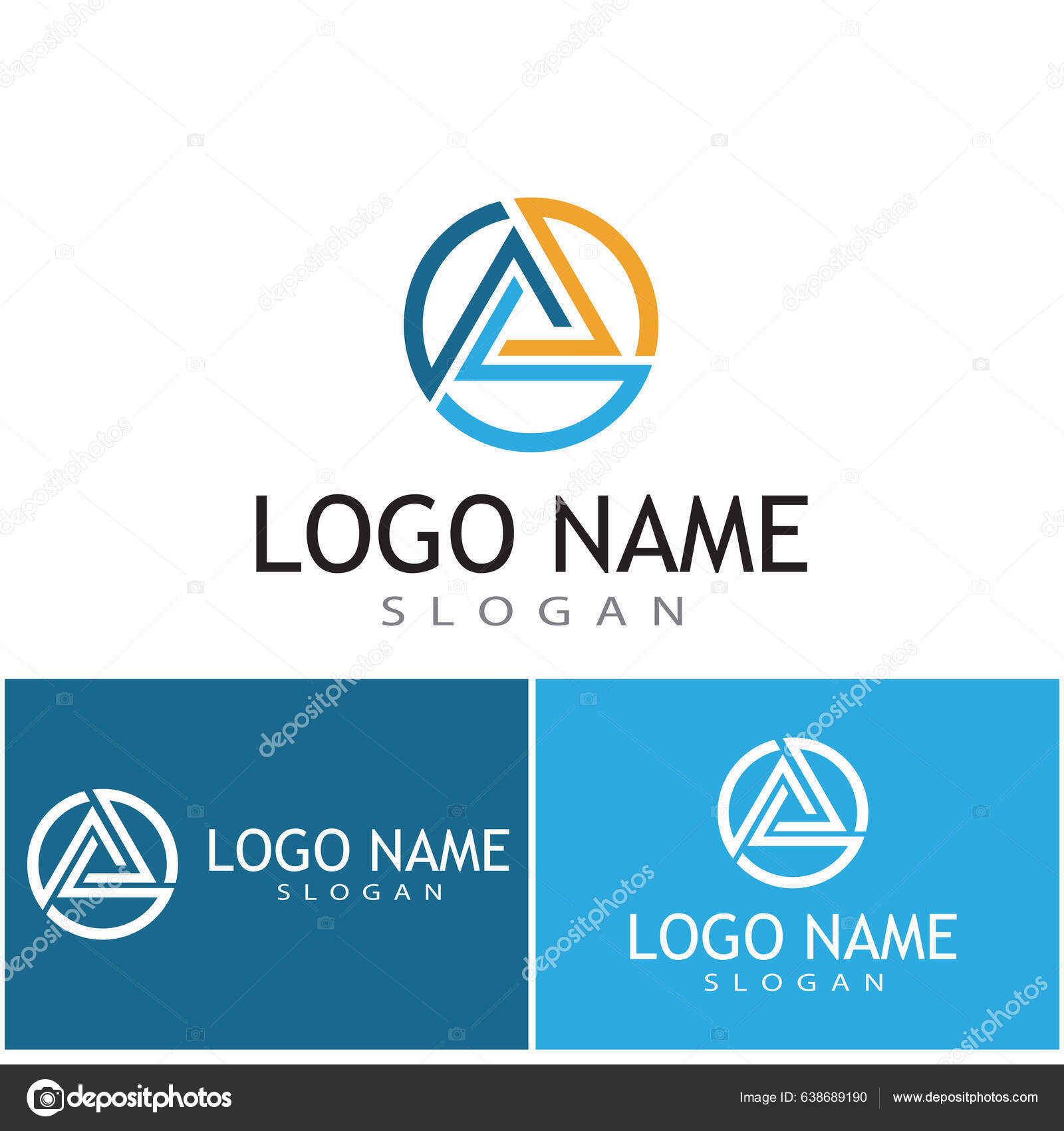 Triángulo Futurista Cadena Logo Diseño Inspiración Vector de stock por ...