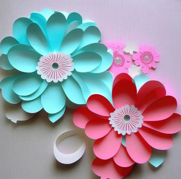 Crafting paper flowers Stock Photos, Royalty Free Crafting paper ...