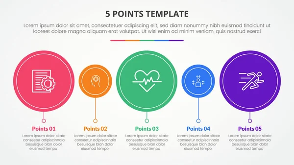 Points Stage Template Infographic Concept Slide Presentation Horizontal ...