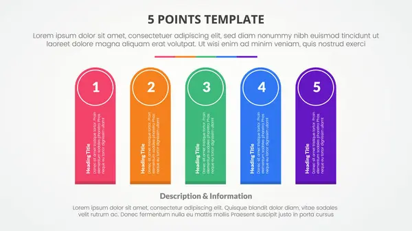 Points Stage Template Infographic Concept Slide Presentation Big Box Outline Stock Vector by ...