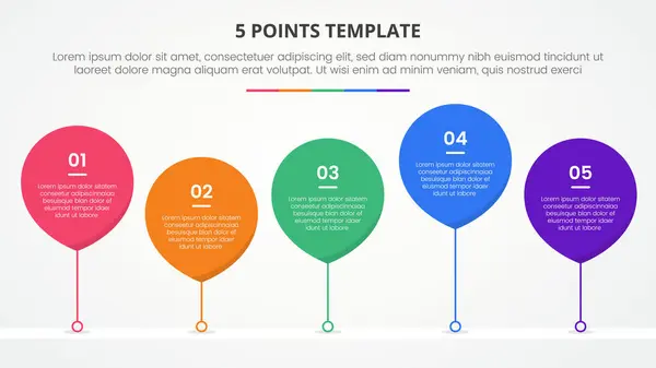 Points Stage Template Infographic Concept Slide Presentation Horizontal Bar Percentage Stock ...