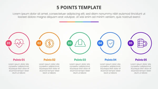 Points Stage Template Infographic Concept Slide Presentation Horizontal ...