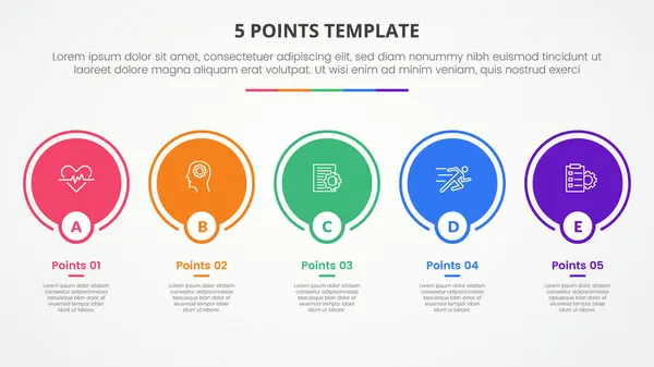 Points Stage Template Infographic Concept Slide Presentation Horizontal Bar Percentage Stock ...