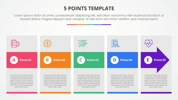 Points Stage Template Infographic Concept Slide Presentation Horizontal ...