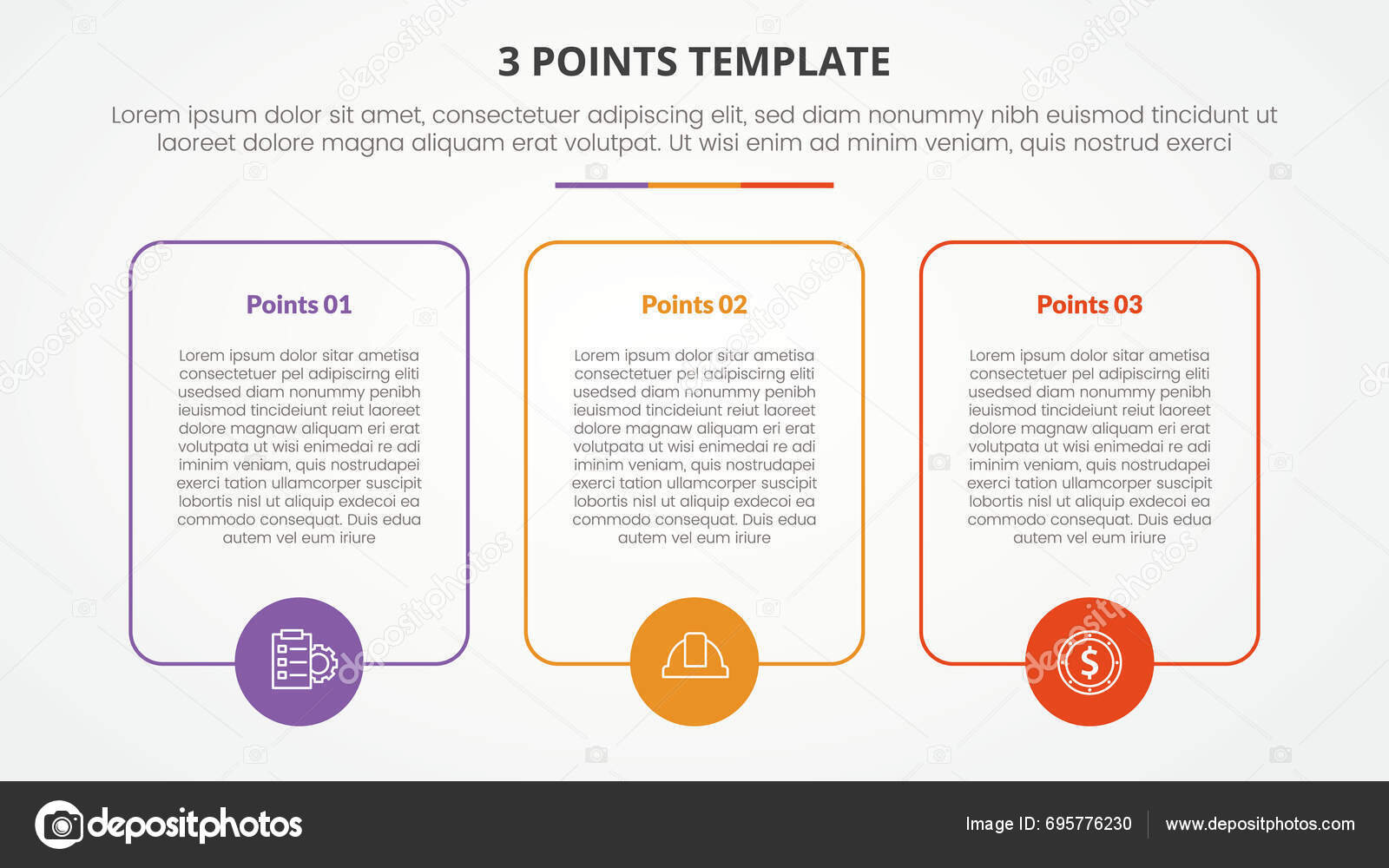 Points Stage Template Infographic Concept Slide Presentation Big Box ...