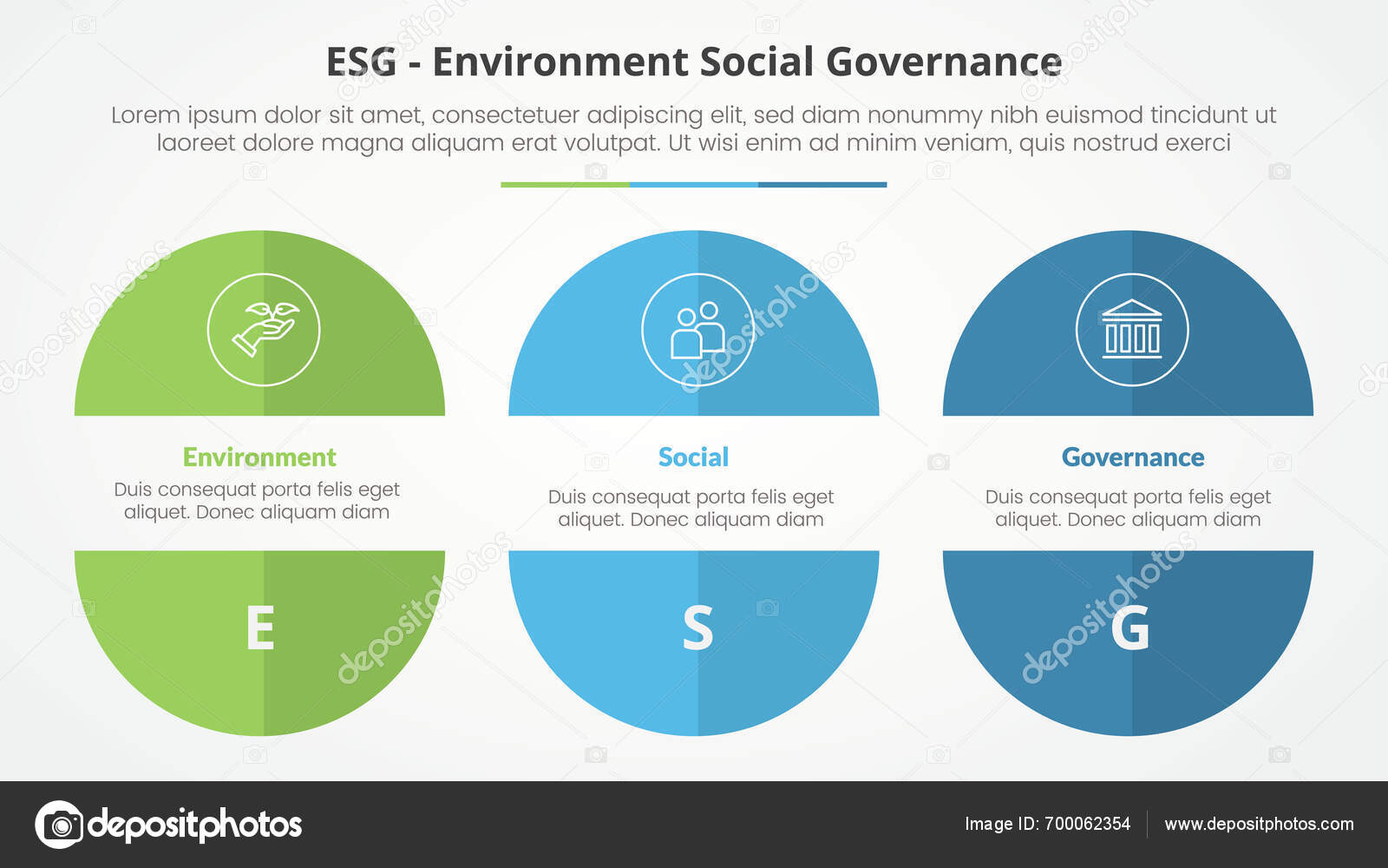 Esg Frameworks Infographic Concept Slide Presentation Big Circle Cut ...