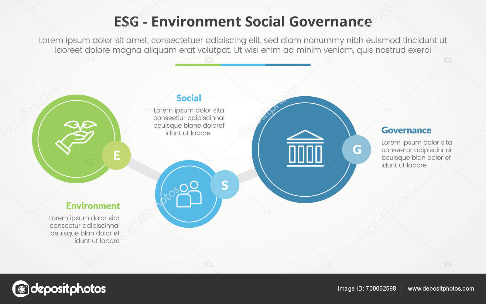 Esg Frameworks Infographic Concept Slide Presentation Big Circle ...