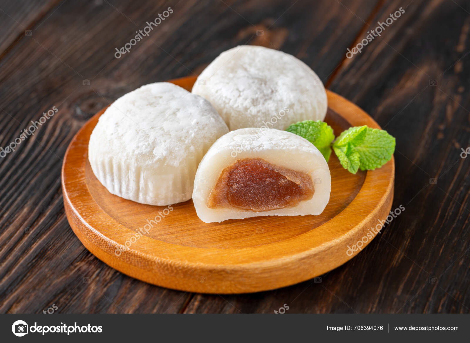 Portion Mochi Japanese Rice Cake Dessert — Stock Photo © alex9500 ...