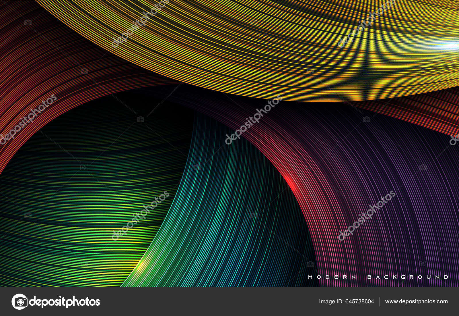 Dynamische Dimensionsebenen Bunte Linie Form Hintergrund Stock ...