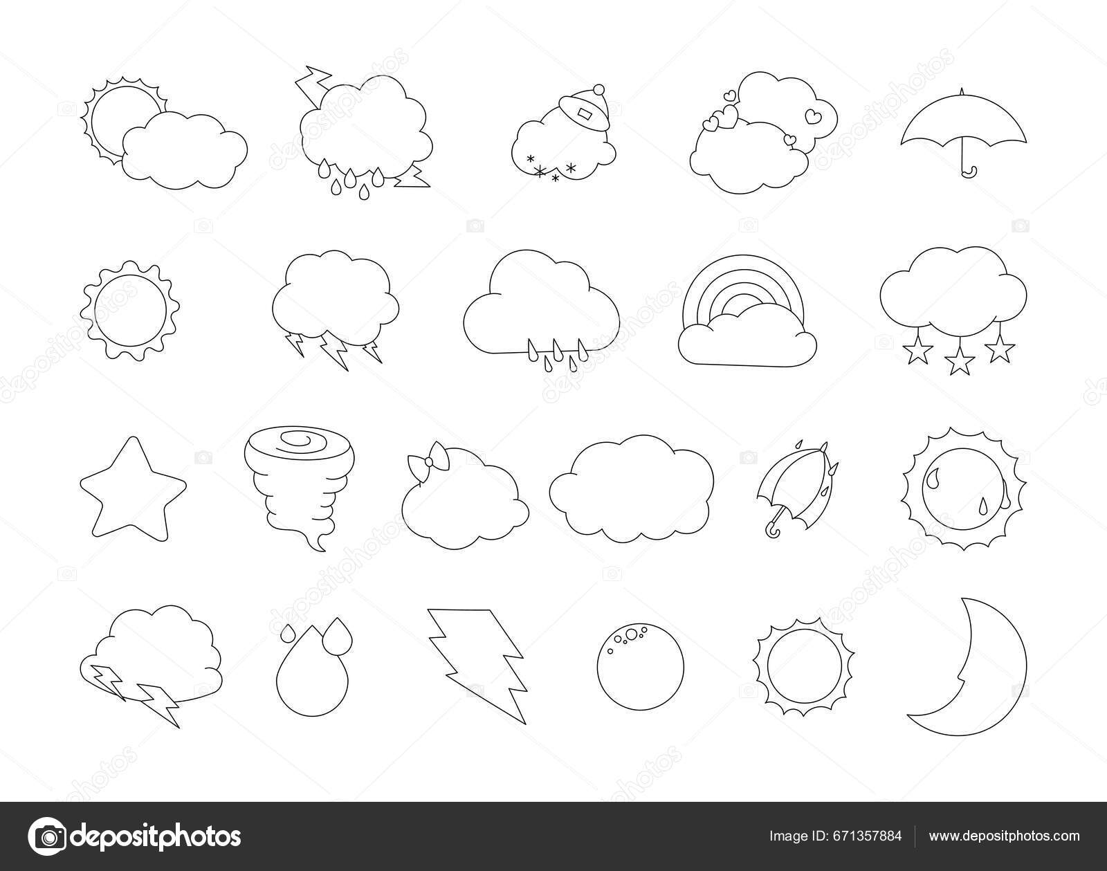 Weather Symbols Coloring Pages at Jake Congreve blog