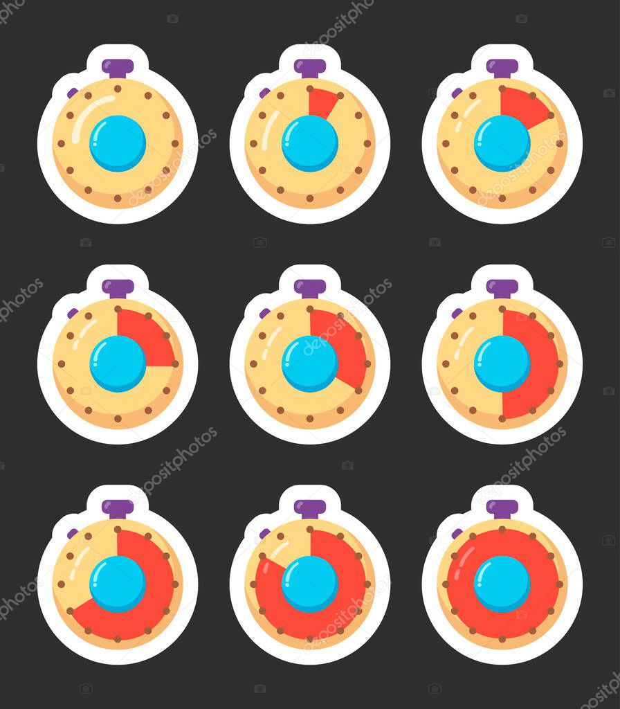 Cuenta atr s del tiempo del temporizador. Etiqueta de marcador. Dispositivo de cron metro ...