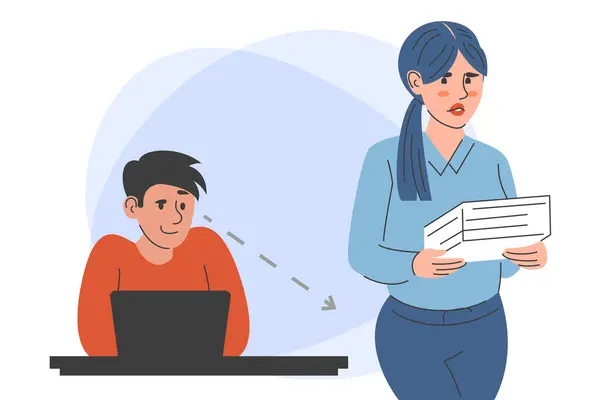 Acoso laboral Imágenes Vectoriales, Gráfico Vectorial de Acoso laboral | Depositphotos