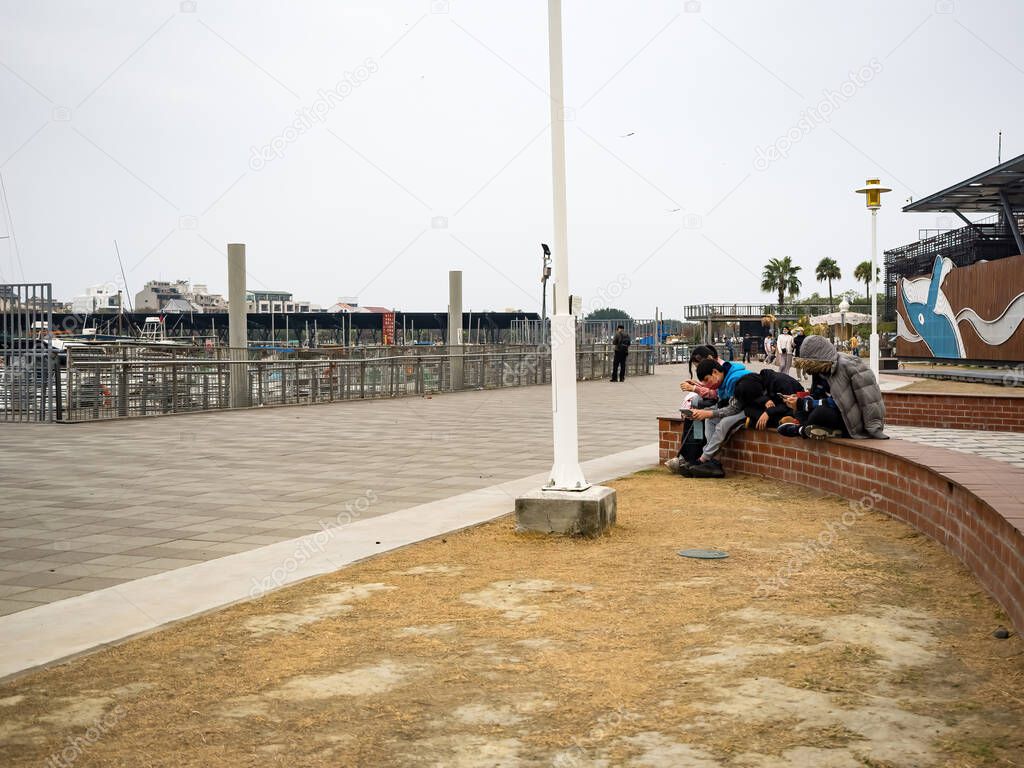 Tainan,Taiwan-JANUARY 1, 2023: Anping old Street facade on January 1 ...