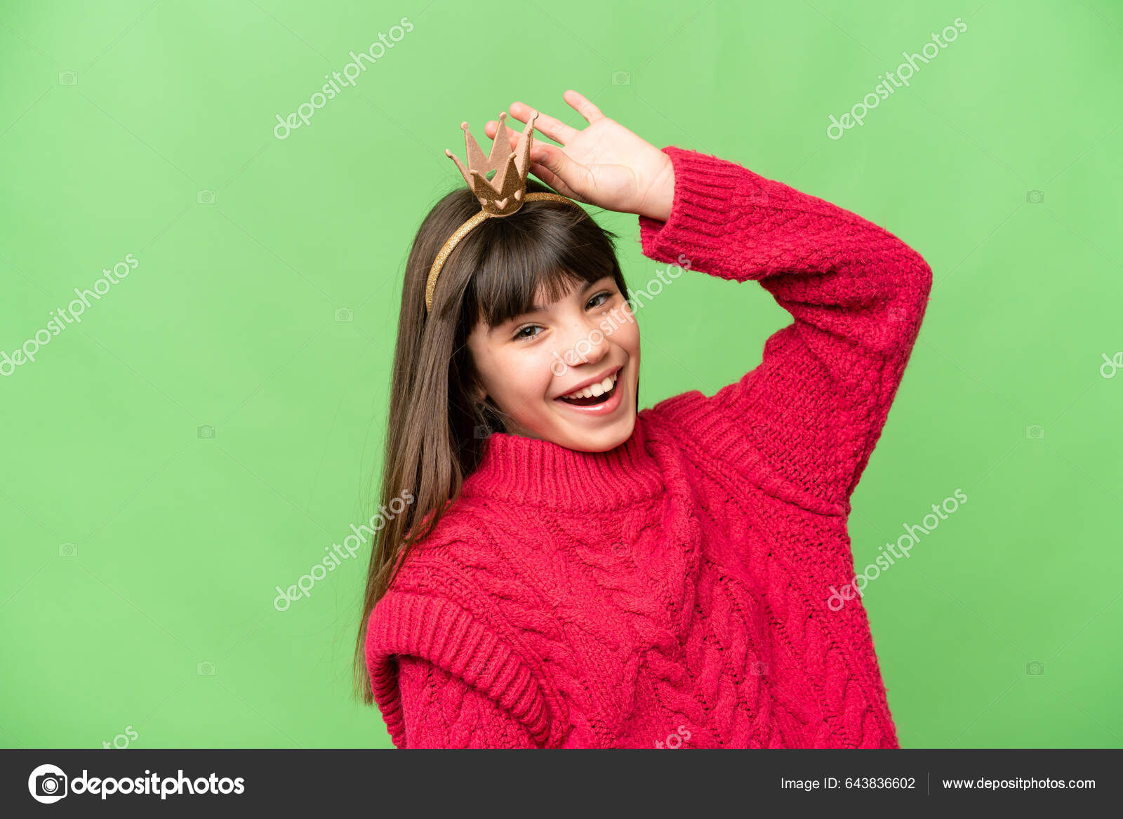 Little Princess Crown Isolated Chroma Key Background — Stock Photo ...