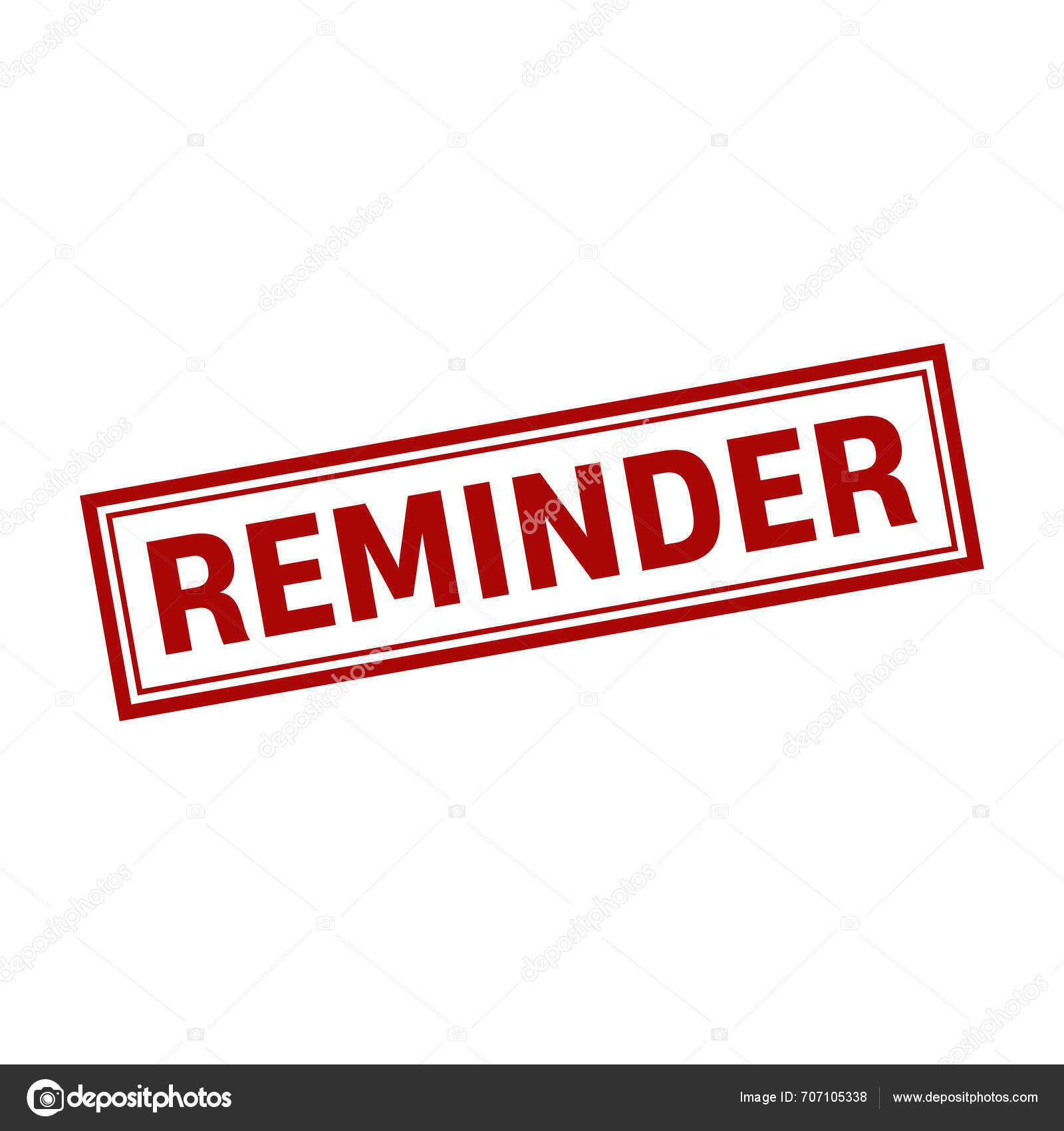 Reminder Stamp Reminder Square Sign Stock Vector by ©soponyono 707105338