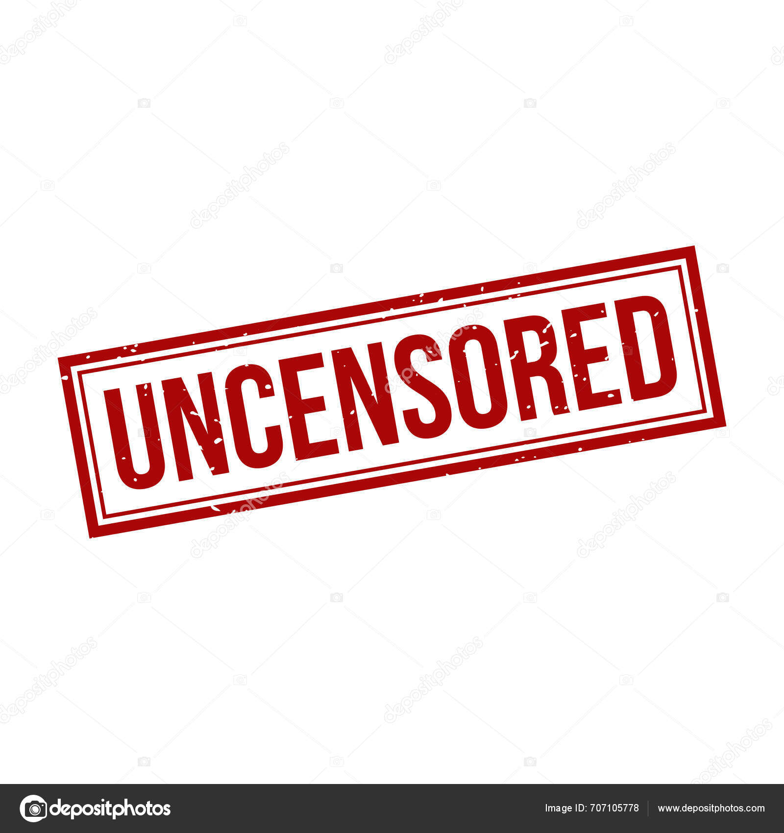 Uncensored Stamp Uncensored Grunge Square Sign Stock Vector by ...