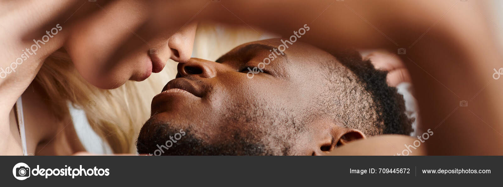 Sensual Intimate Moment Multicultural Boyfriend Girlfriend Gaze Deeply ... Sensual Intimate Moment Multicultural Boyfriend Girlfriend Gaze Deeply ...