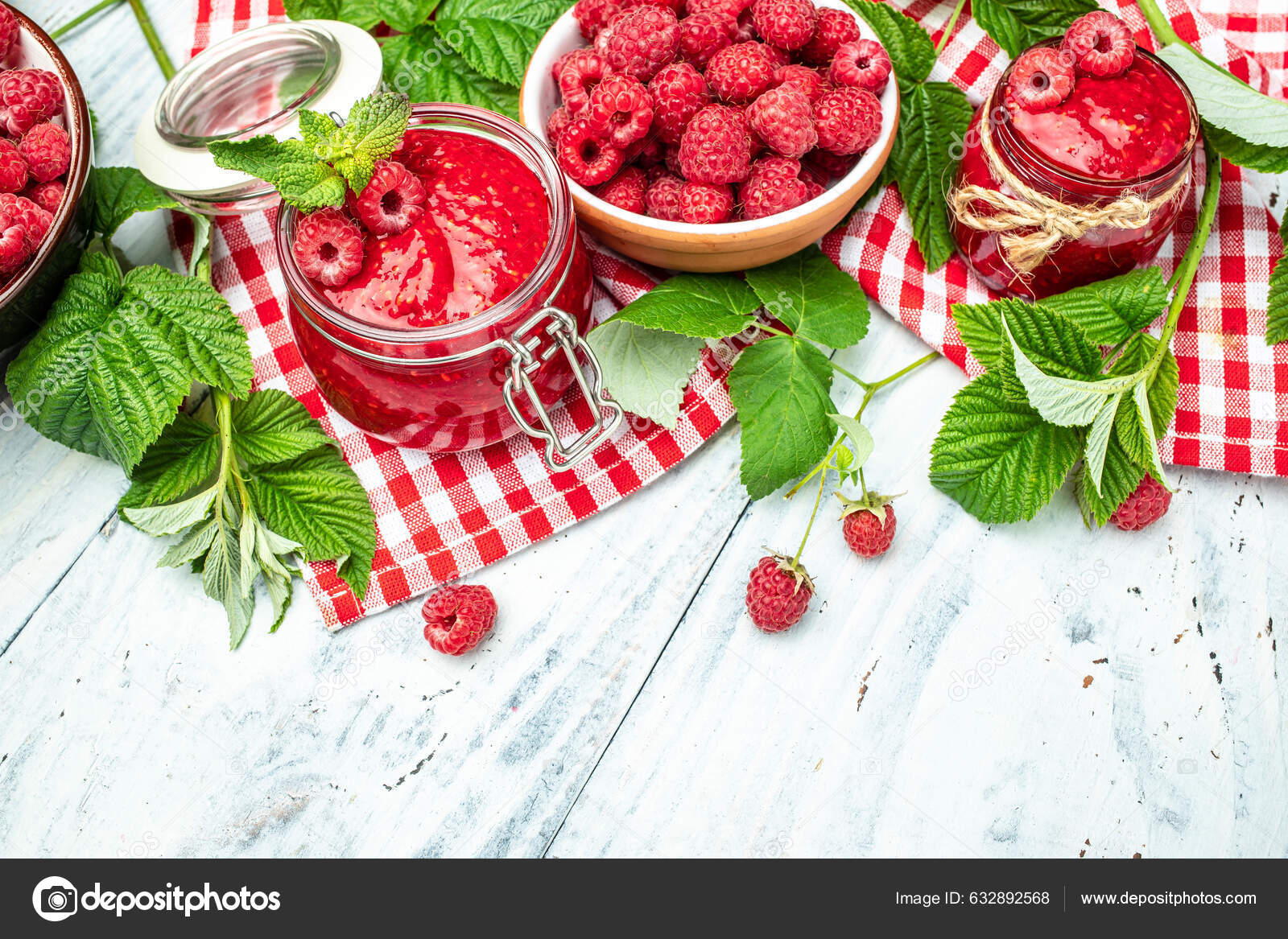 Raspberry Jam Berry Light Background Homemade Jam Raspberry Banner Menu ...