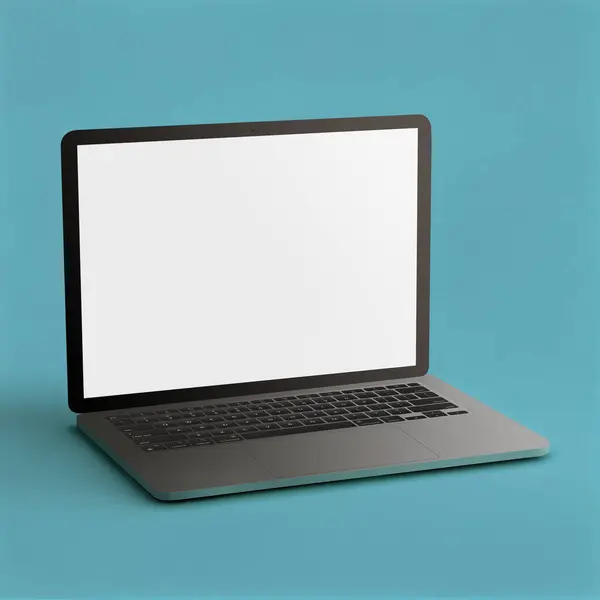 Black Laptop Blank Computer Template Isolated White Background Stock ...