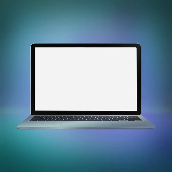Black Laptop Blank Computer Template Isolated White Background Stock ...