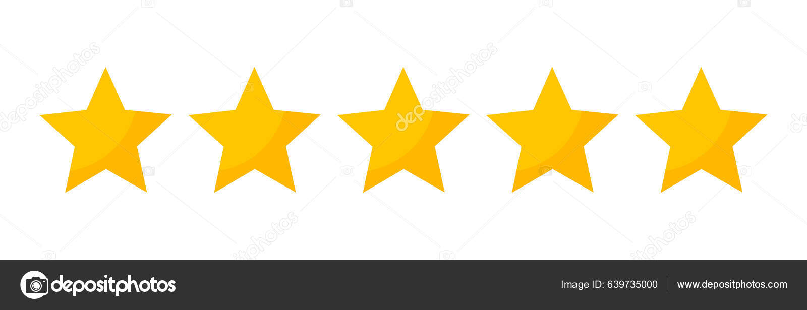 Stars Quality Rating Symbol Five Stars Icons Design Element Vector ...