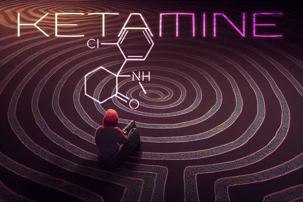 Ketamina. Ketamina disociativa. Fórmula química, estructura molecular ...