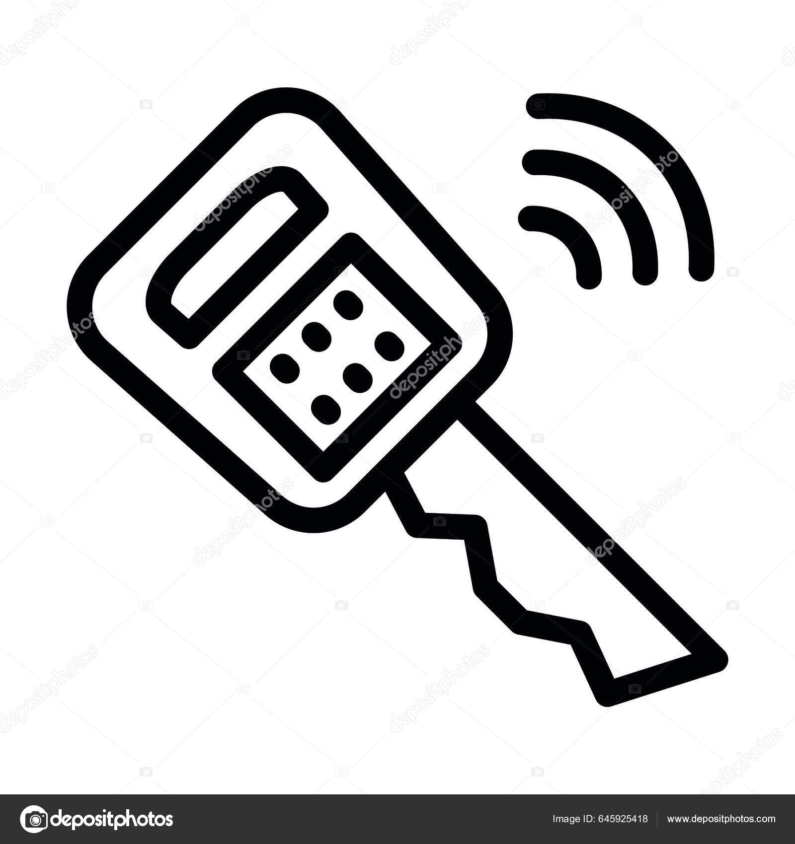 Smart Key Vector Thick Line Icon Personal Commercial Use — Stock Photo © IYIKON #645925418