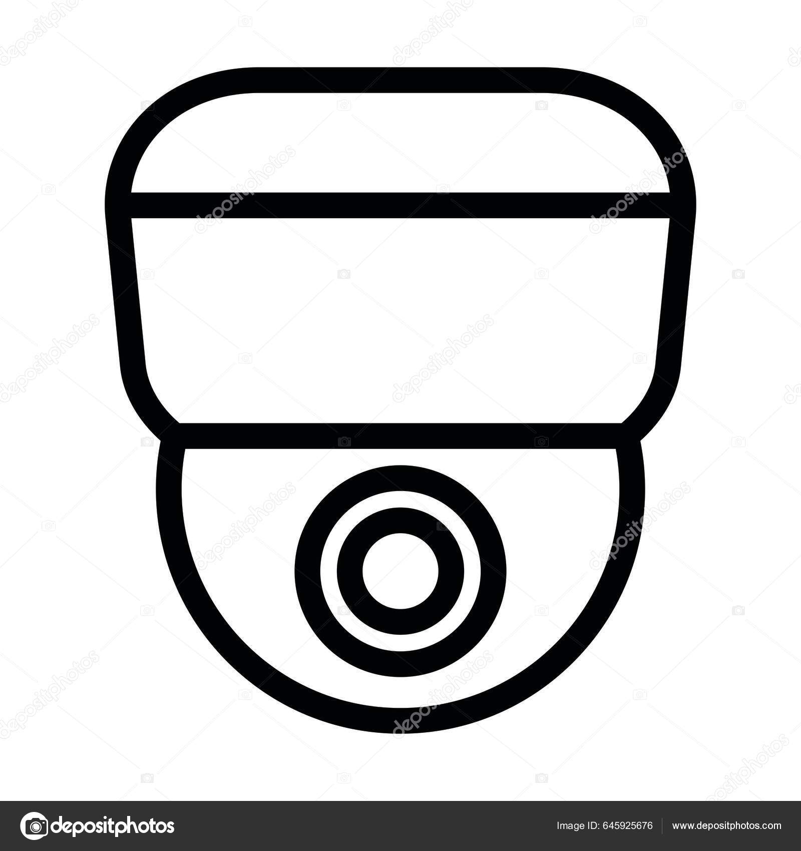 Cctv Vector Thick Line Icon Personal Commercial Use — Stock Photo © IYIKON #645925676