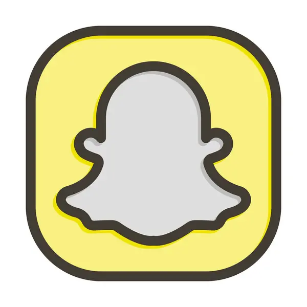 Snapchat logo imágenes de stock de arte vectorial | Depositphotos