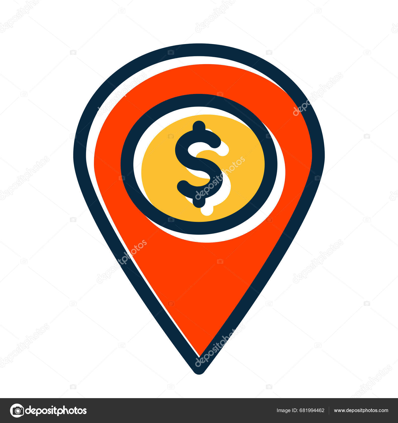 Cash Point Vector Thick Line Filled Dark Colors Icons Personal Stock ...