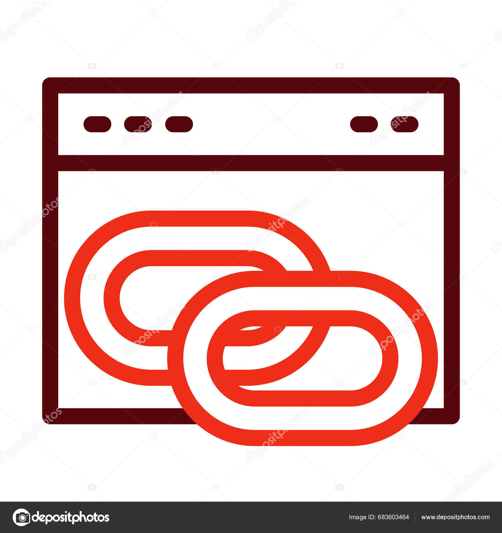 Link Vector Thick Line Two Color Icons Personal Commercial Use Stock ...