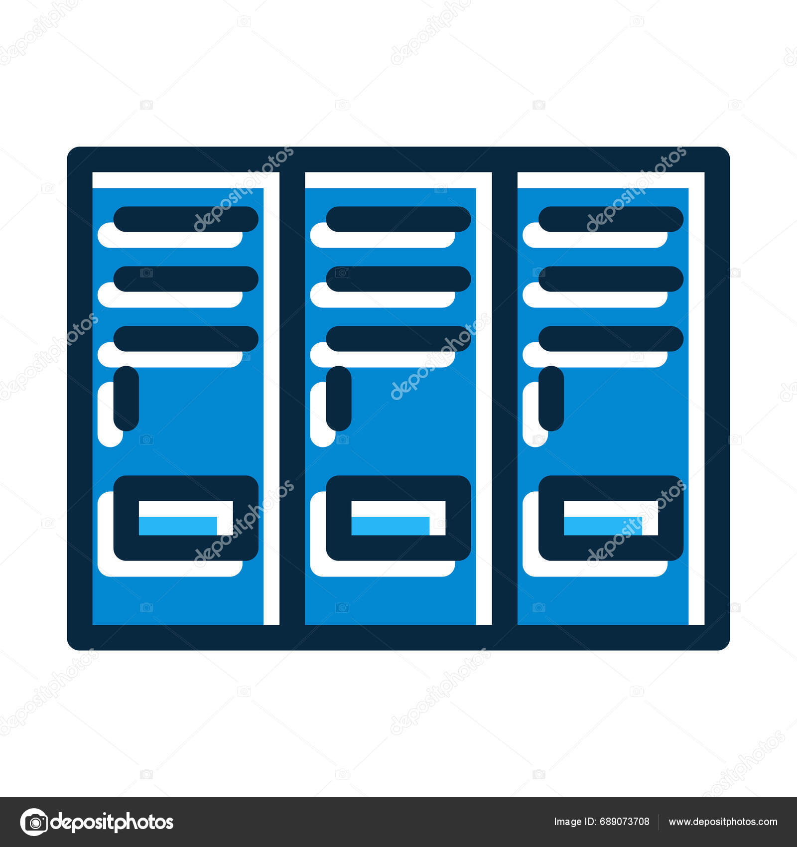 Lockers Vector Thick Line Filled Dark Colors Icons Personal Commercial ...