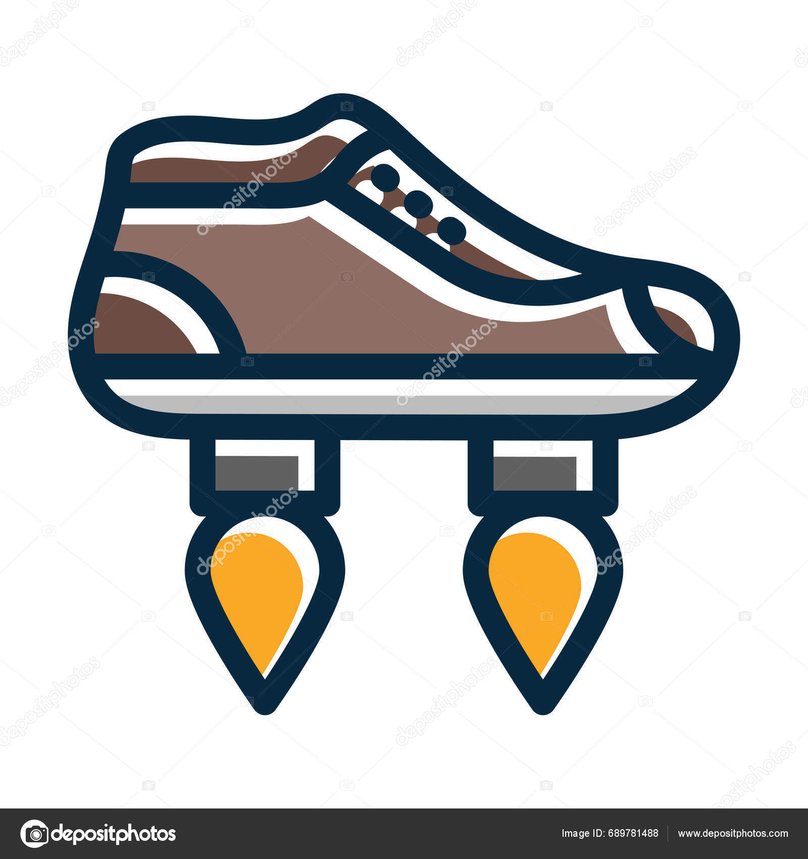 Flying Shoes Vector Thick Line Filled Dark Colors Icons Personal Stock ...