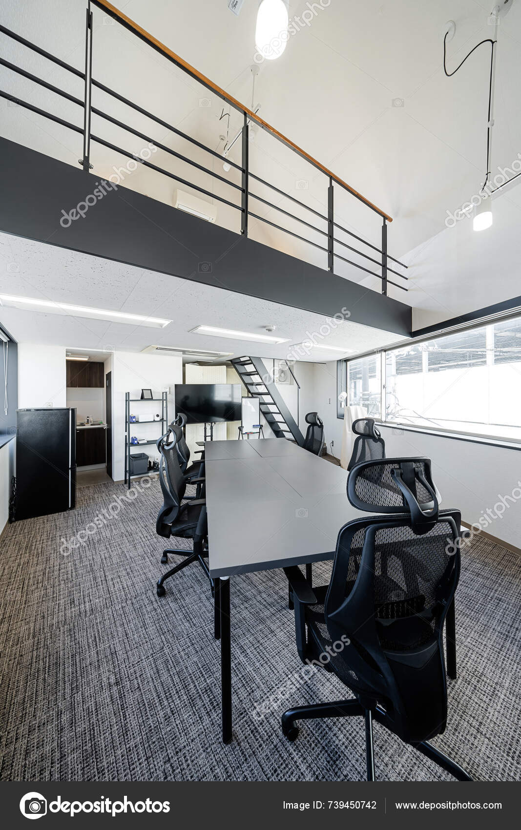 Monochrome Japanese Office Space Rent — Stock Photo © mapo_japan #739450742