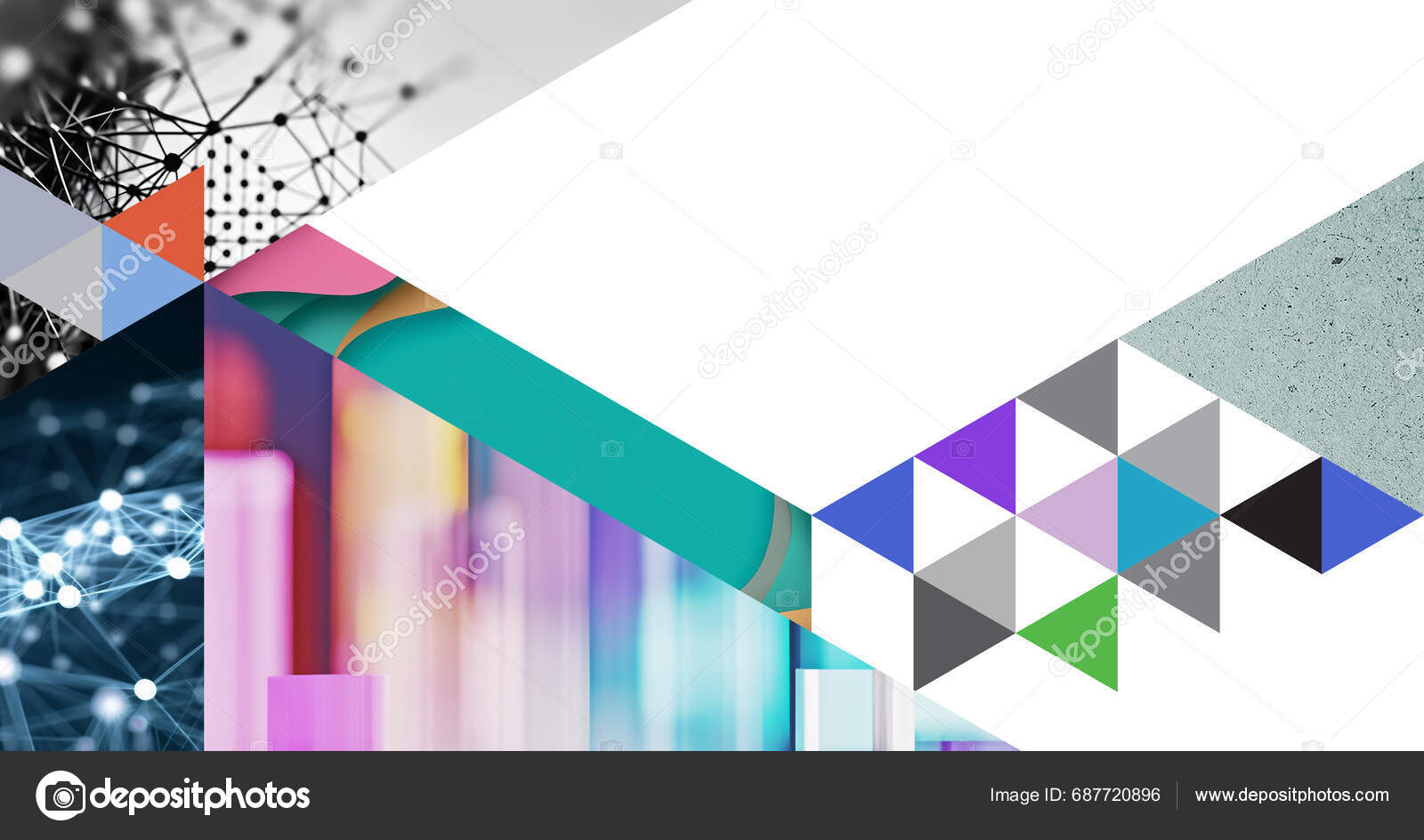 Ultra Modern Design Collage Style Abstract Background Copy Space Your ...