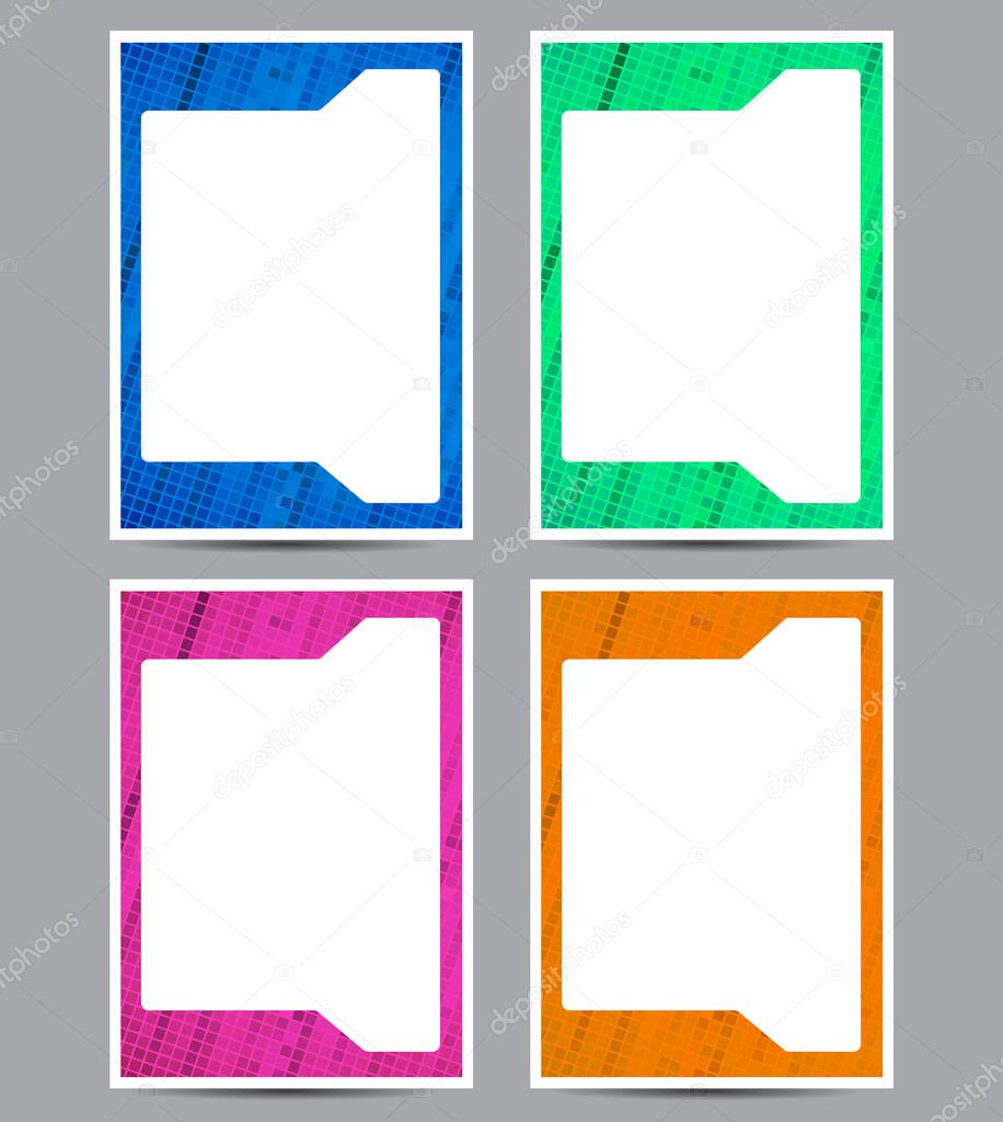 Identification abstract card frame border template design flyer with ...