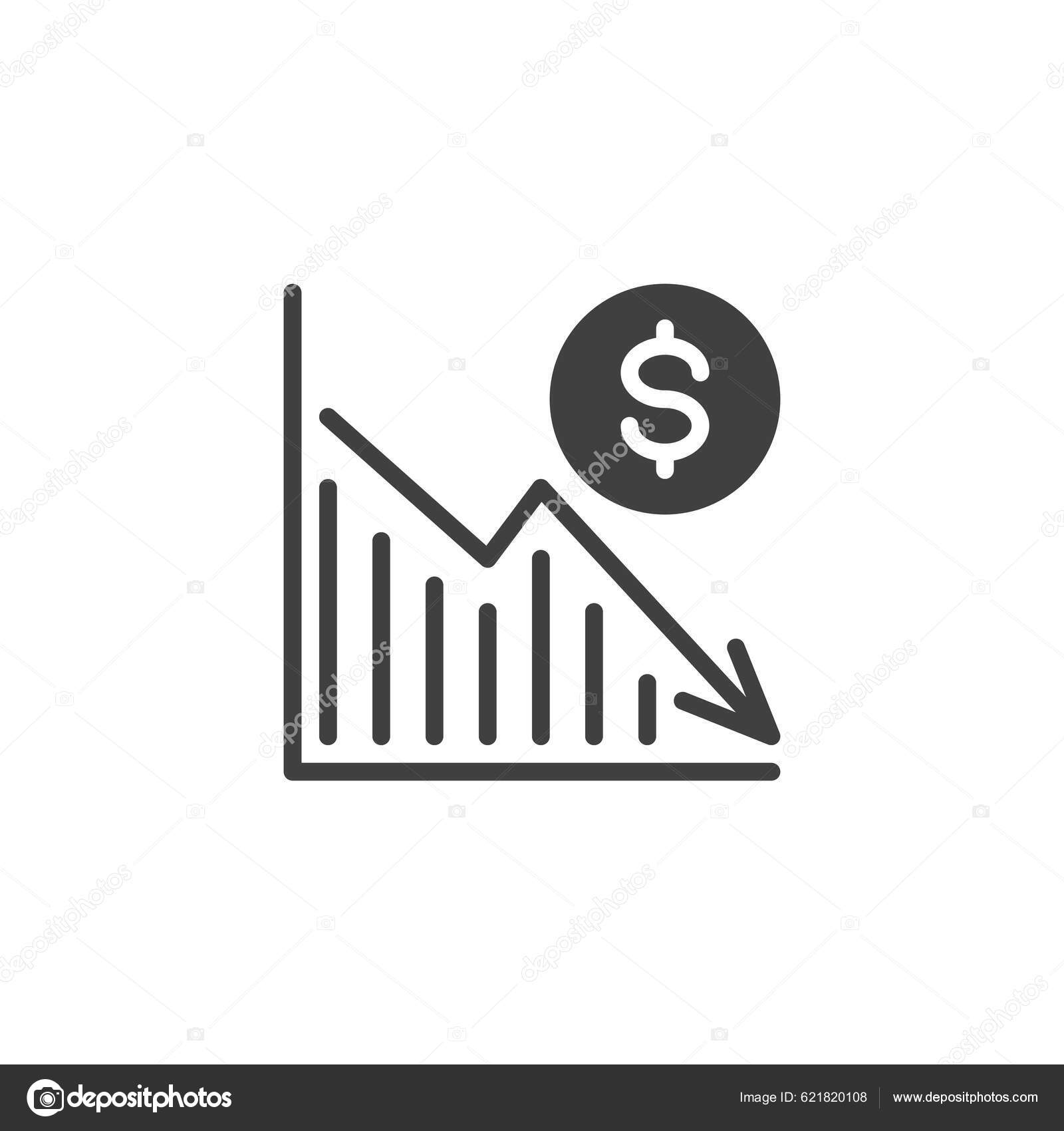 Economic Recession Vector Icon Filled Flat Sign Mobile Concept Web ...