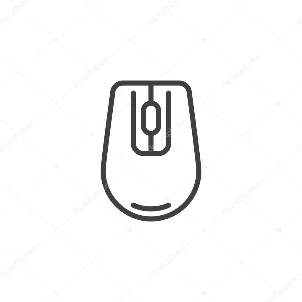 Icono de línea del ratón ordenador. signo de estilo lineal para el ...