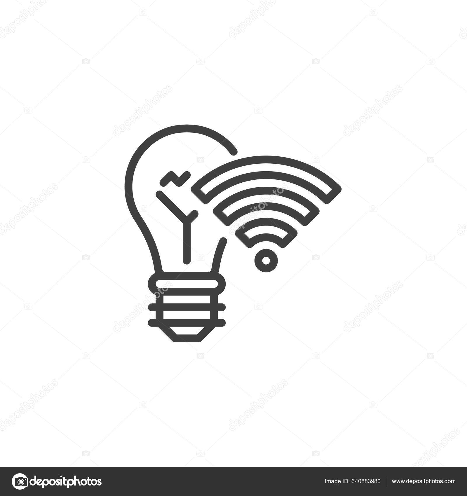 Smart Lighting System Line Icon Linear Style Sign Mobile Concept Stock ...