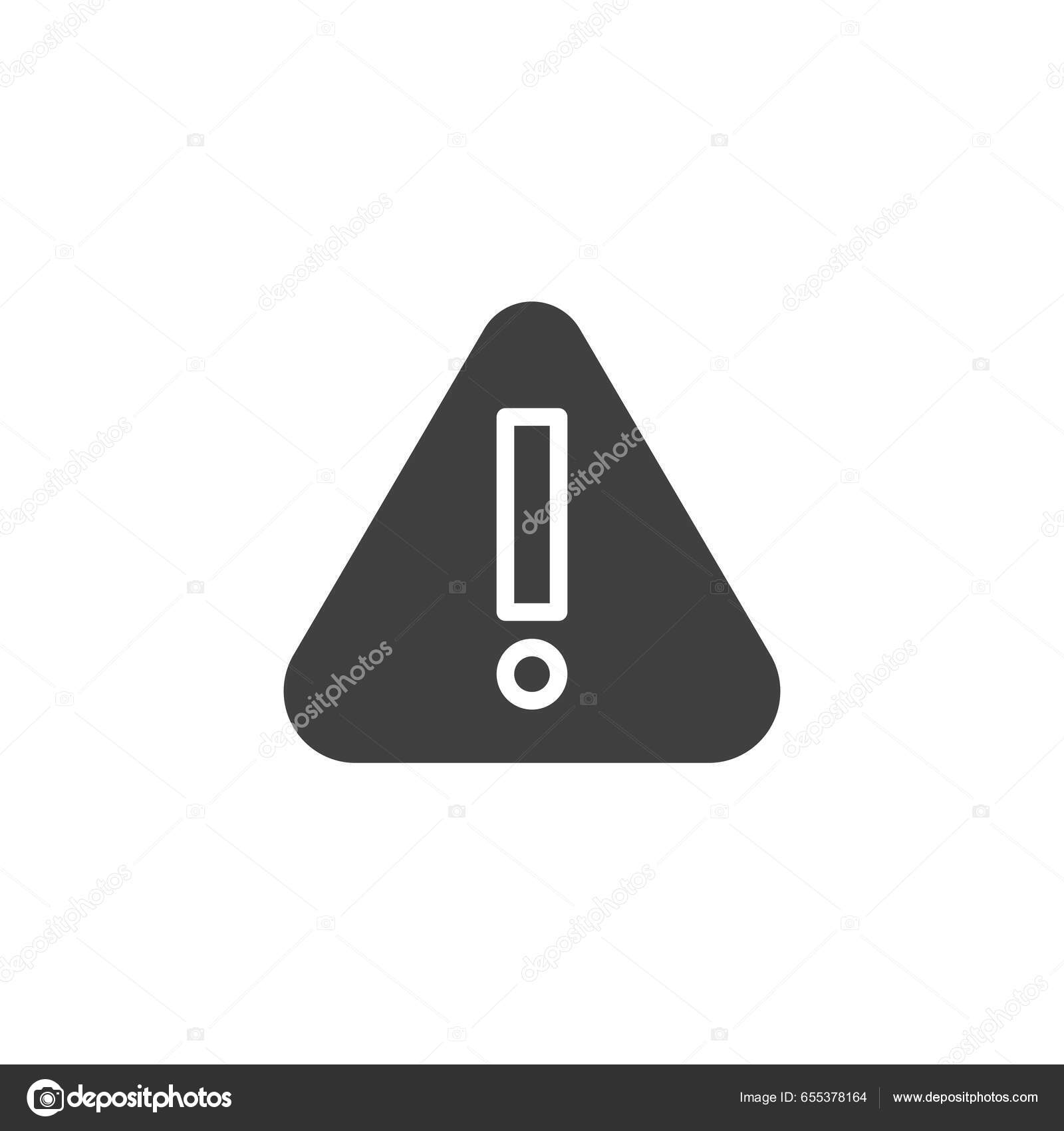 Hazard Warning Vector Icon Exclamation Danger Filled Flat Sign Mobile ...