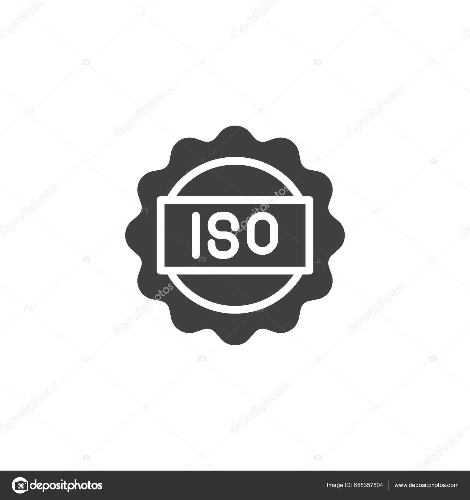 Iso Certified Vector Icon Filled Flat Sign Mobile Concept Web Stock ...
