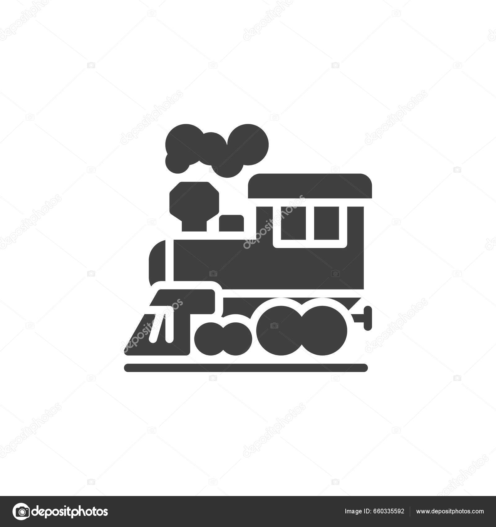 Steam Train Vector Icon Filled Flat Sign Mobile Concept Web Stock ...
