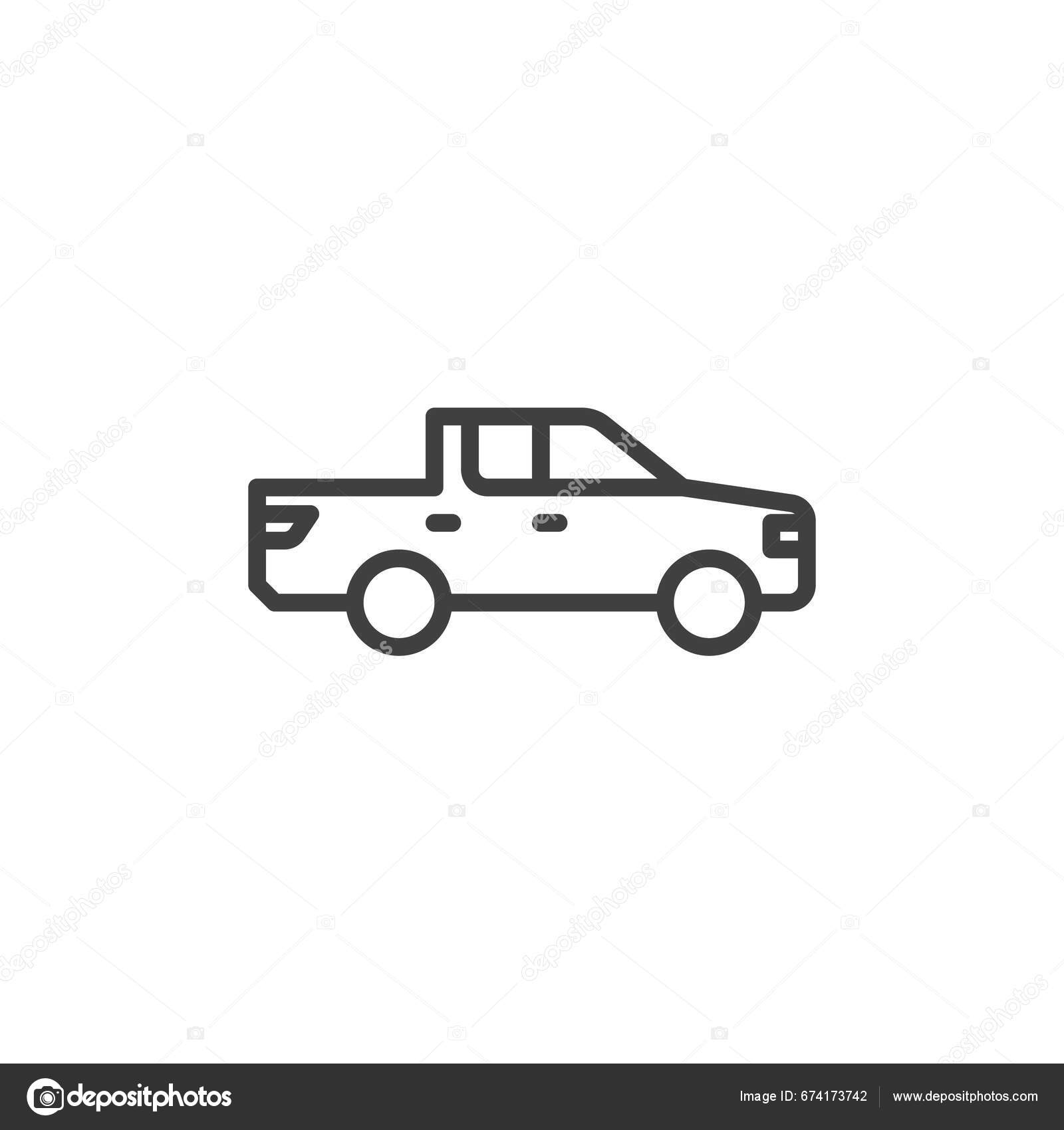 Pickup Car Line Icon Linear Style Sign Mobile Concept Web Stock Vector ...