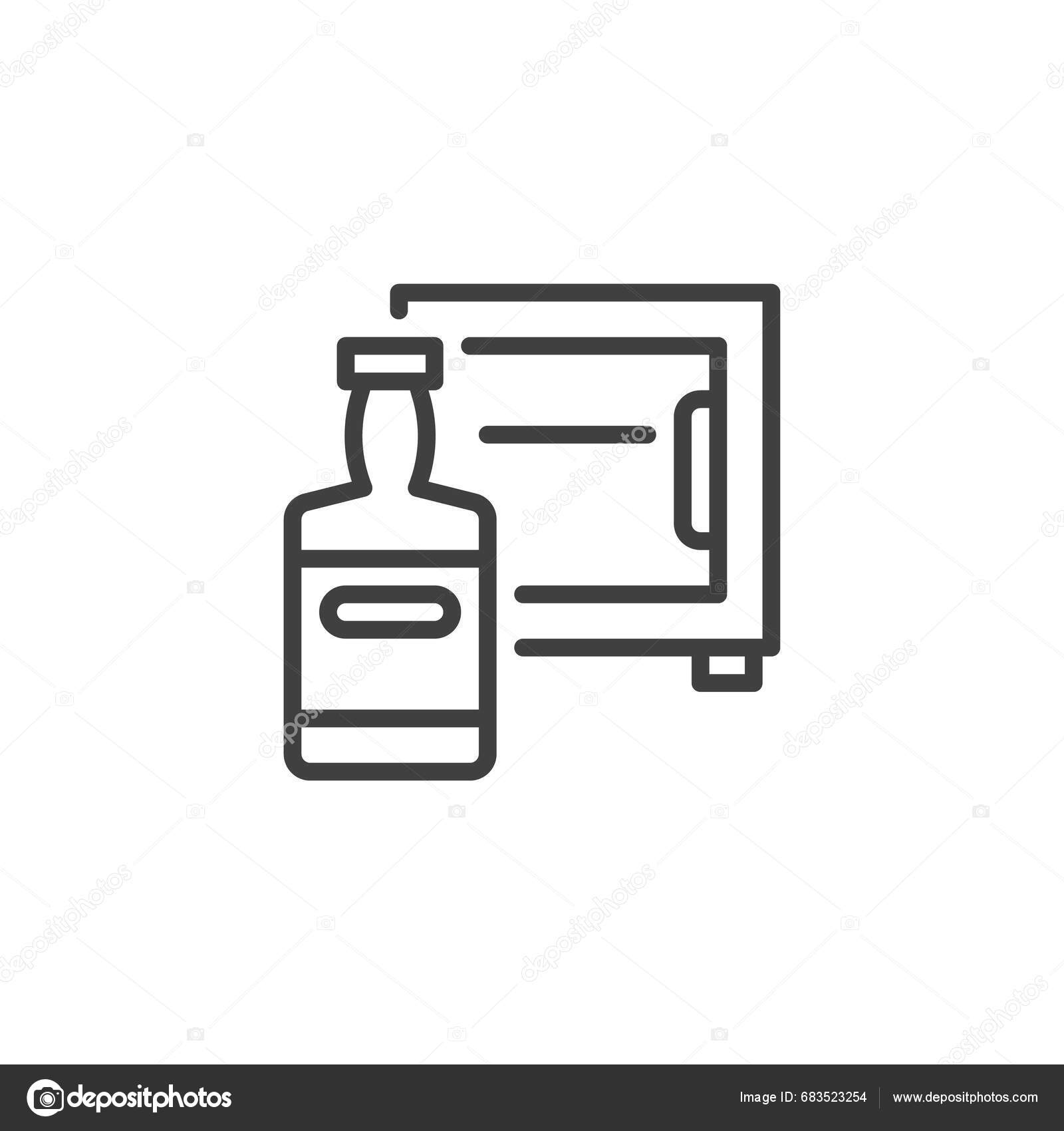 Hotel Mini Bar Line Icon Linear Style Sign Mobile Concept Stock Vector ...