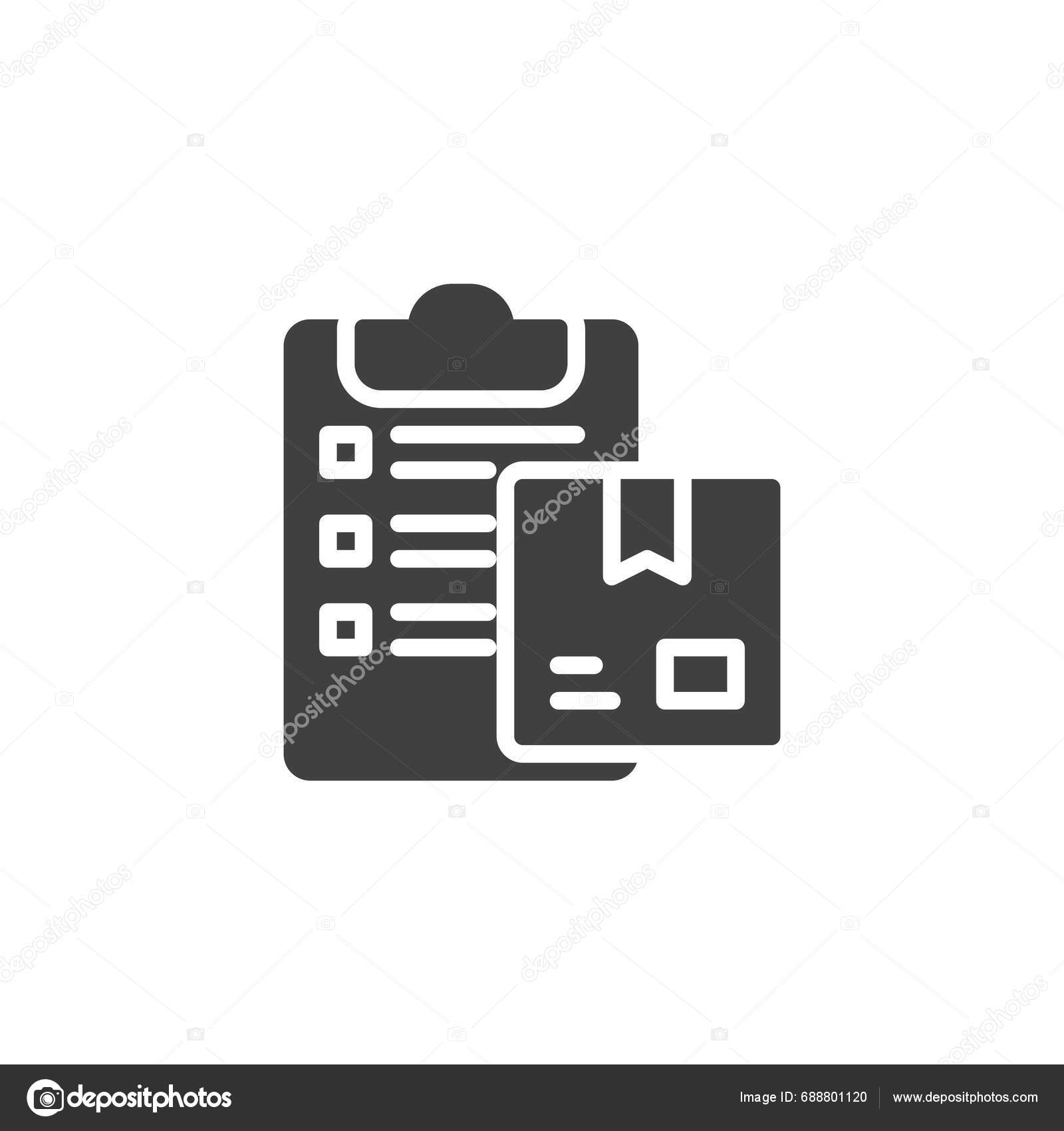 Inventory Management Vector Icon Delivery Box Checklist Filled Flat ...