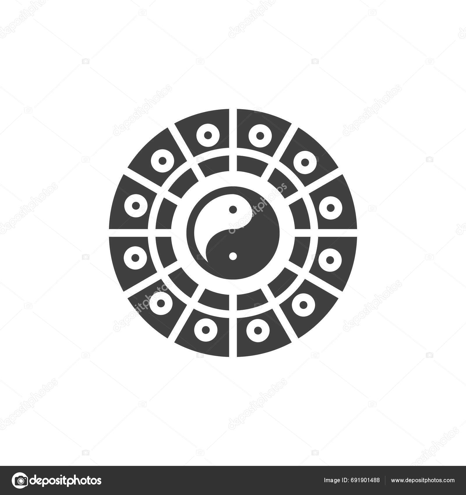Chinese Calendar Vector Icon Filled Flat Sign Mobile Concept Web Stock ...