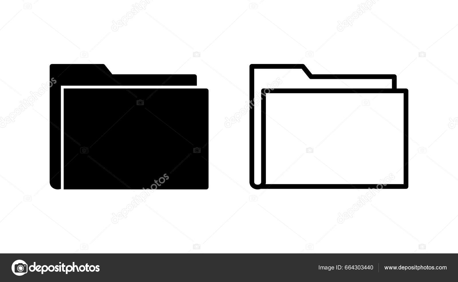 Ordnersymbol Vektor Dokument Ordner Symbol Stock-Vektorbild von ...