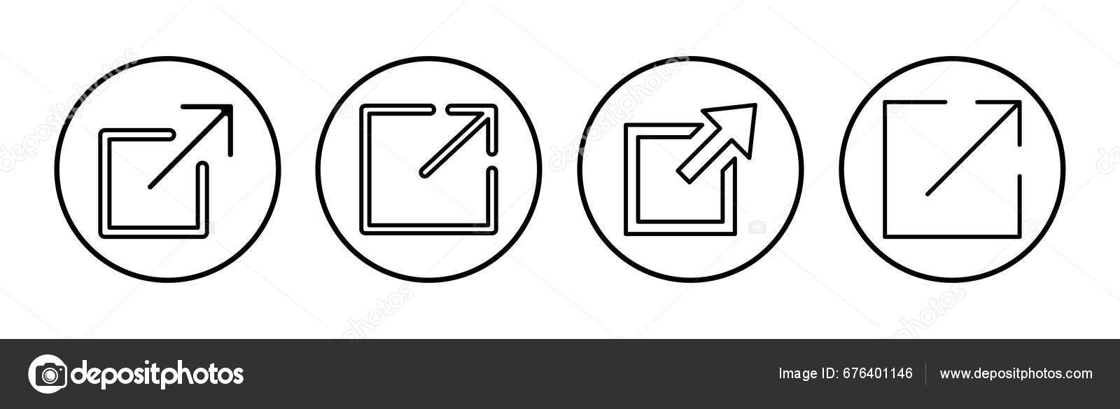 External Link Icon Vector Hyperlink Chain Symbol Download Share Stock ...