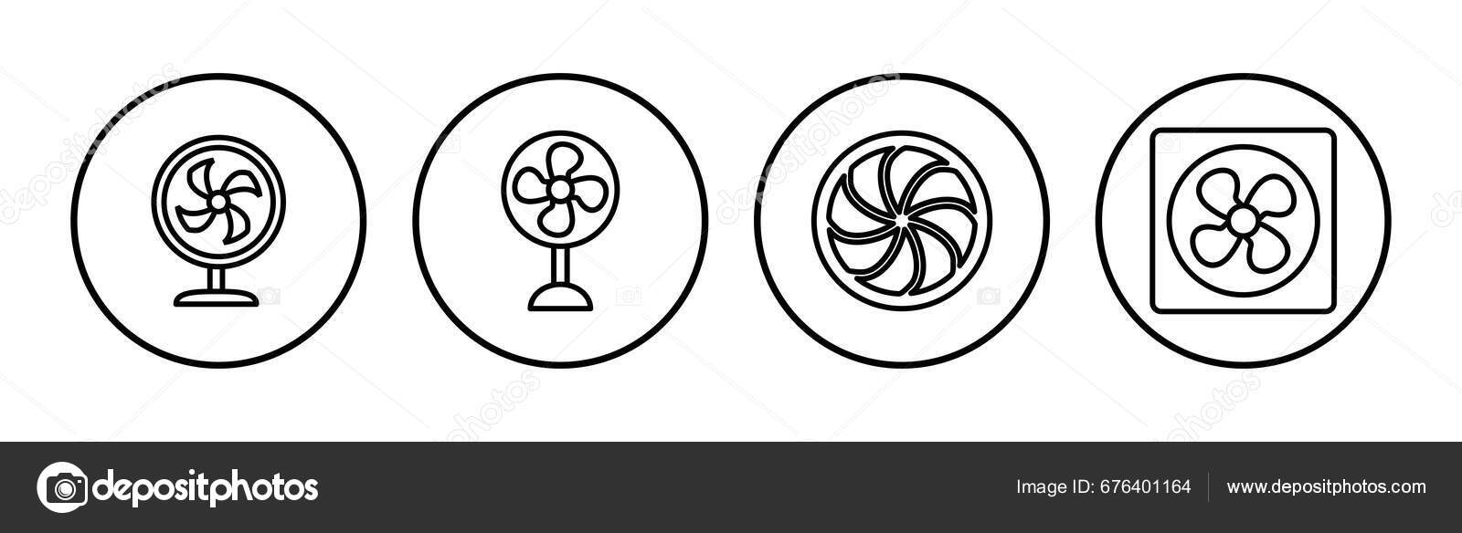 Fan Icon Vector Blower Icon Propeller Ceiling Stock Vector by ...