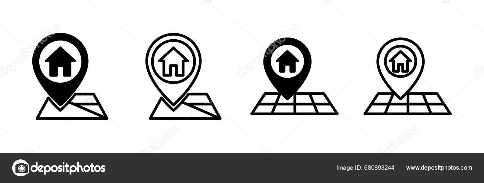Address Icon Vector Location Icon Address Symbol Pin Stock Vector by ...